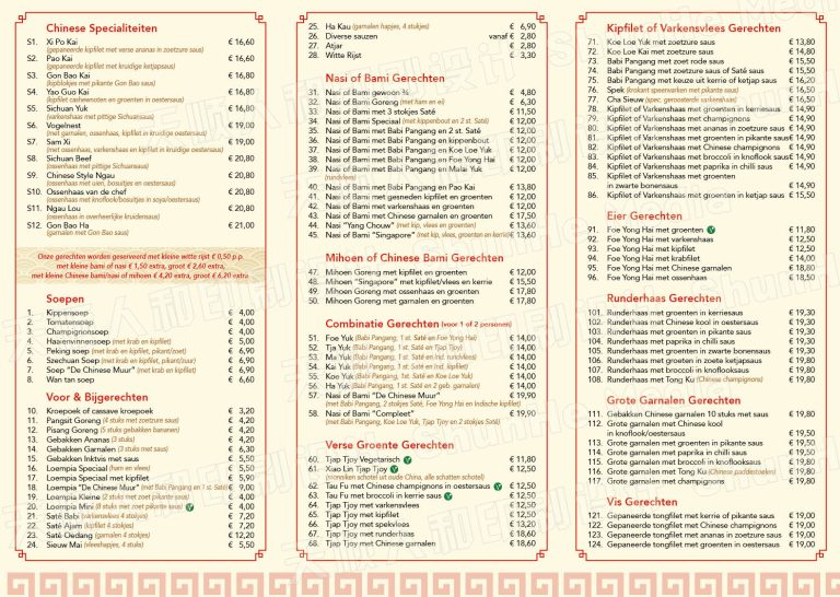 Afhaallijst - De Chinese Muur